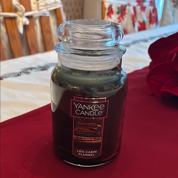 Yankee Candle | Accents | Yankee Candle Log Cabin Flannel Candle | Poshmark